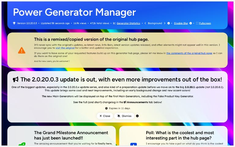 Power Generator Manager