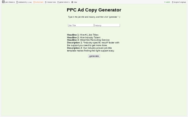 PPC Ad Copy Generator