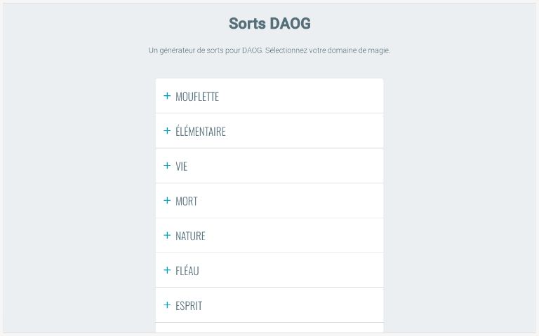 Sorts DAOG ― Perchance Generator
