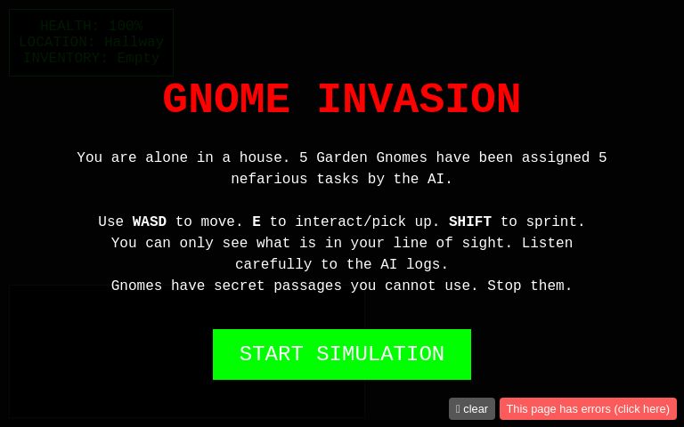 GNOME INVASION ― Perchance Generator