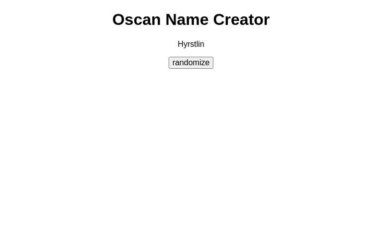 Oscan Name Creator ― Perchance Generator