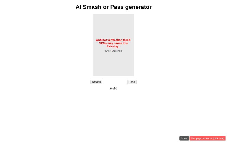AI Smash or Pass generator