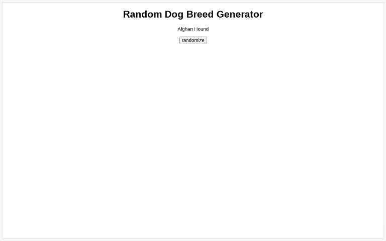 Random Dog Breed Generator