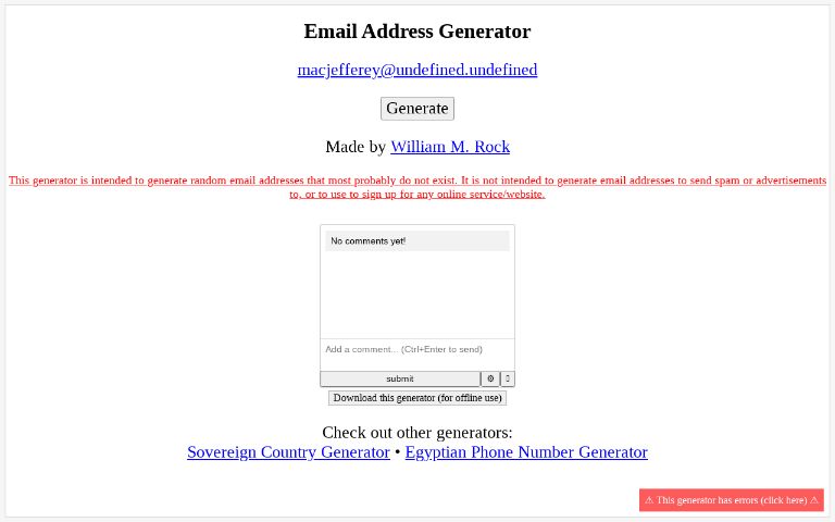 Email Address Generator