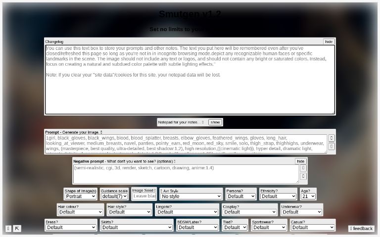 Smutgen v1.2 ― Perchance Generator
