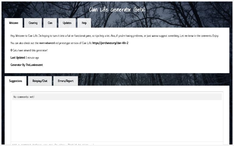 Clan Life Generator (beta)