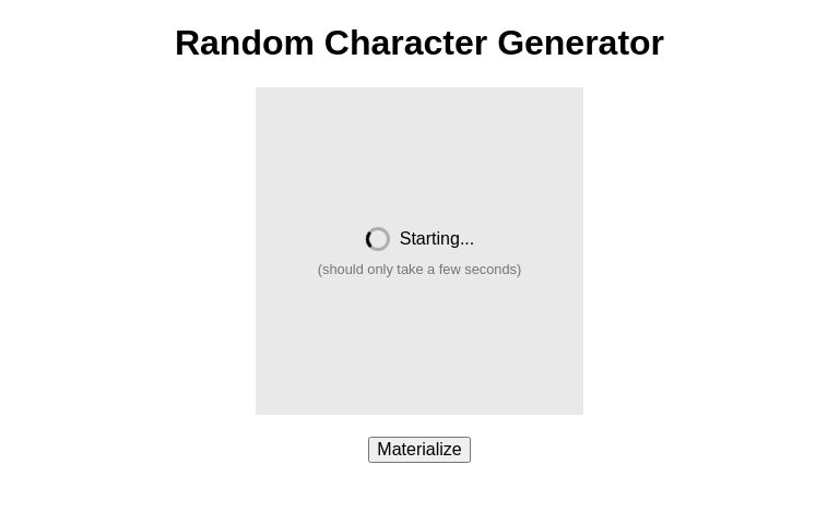 Random Character Generator