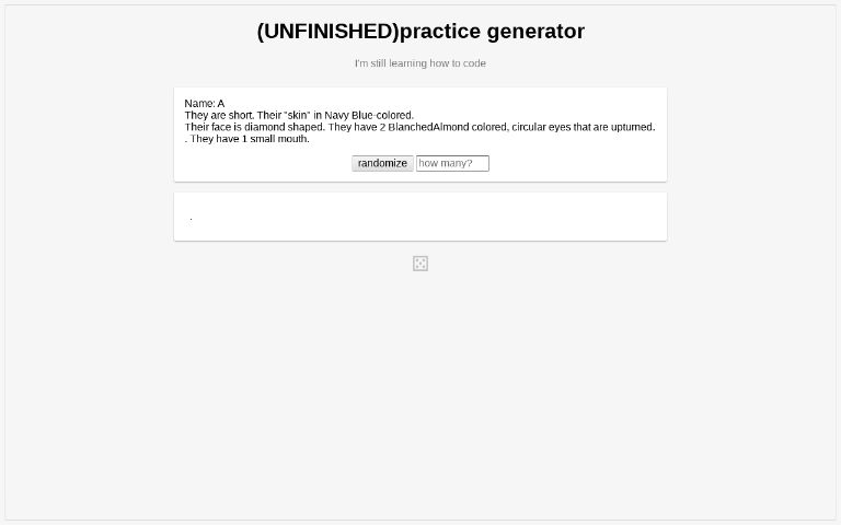 (UNFINISHED)practice generator