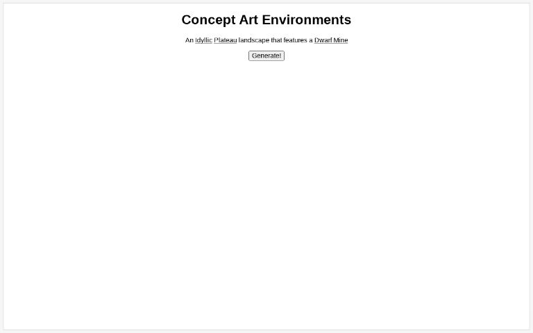 Concept Art Environments ― Perchance Generator