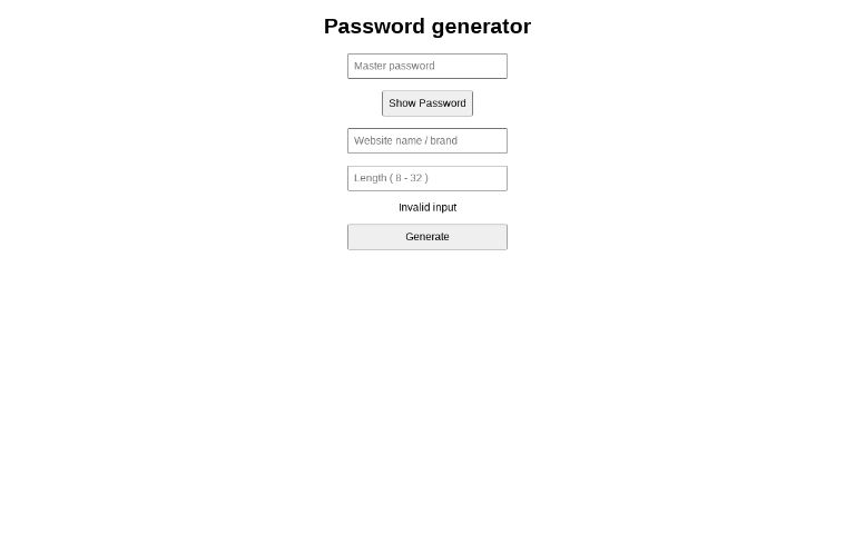 Password generator