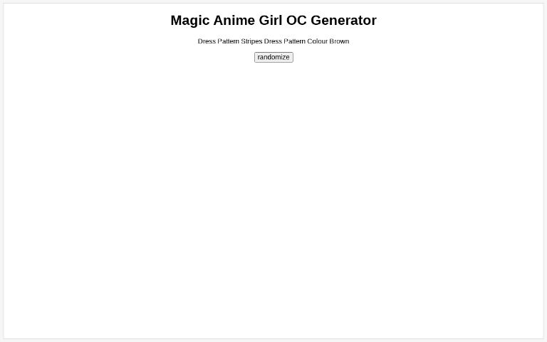 Magic Anime Girl OC Generator