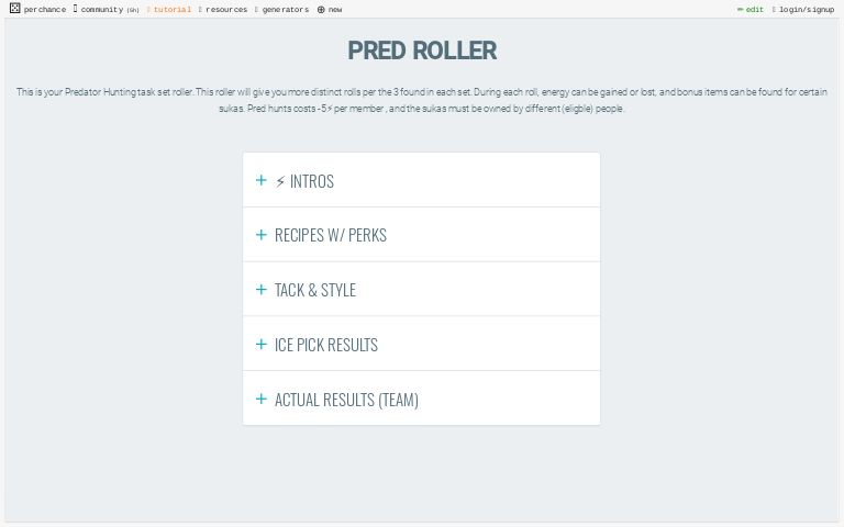 PRED ROLLER ― Perchance Generator