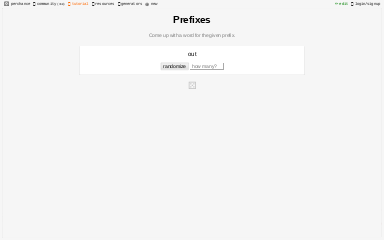Prefixes ― Perchance Generator