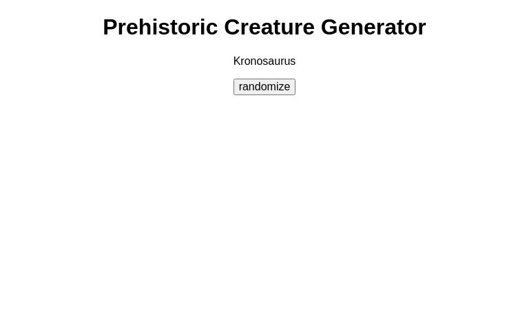 Prehistoric Creature Generator