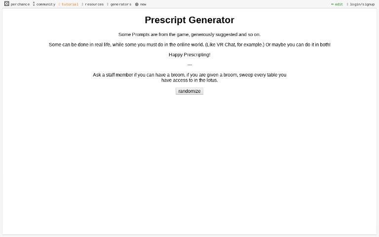 Prescript Generator