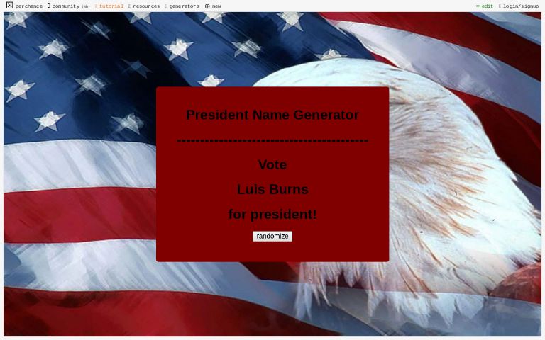 President Name Generator