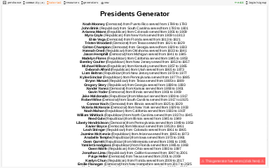 Presidents Generator