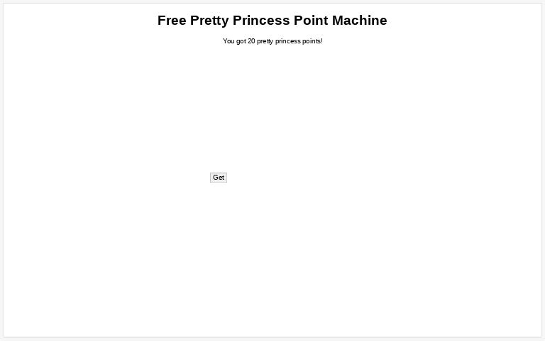 Free Pretty Princess Point Machine ― Perchance Generator