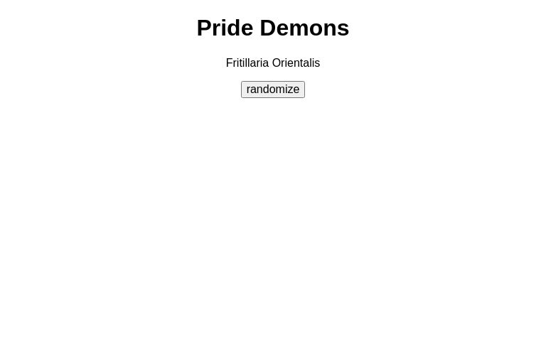 Pride Demons ― Perchance Generator