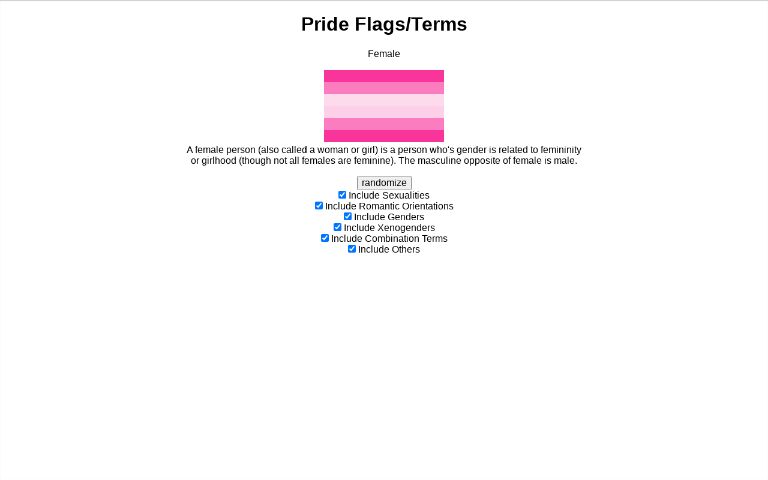 Pride Flags/Terms ― Perchance Generator