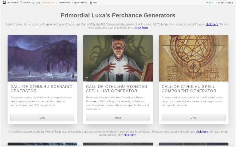 Primordial Luxa's Perchance Generators