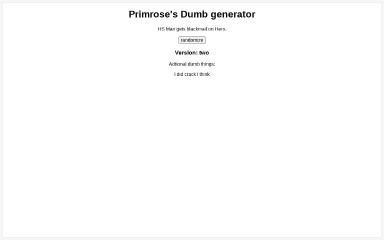 Primrose's Dumb generator