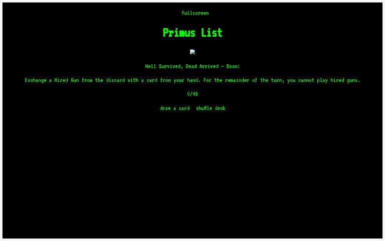 Primus List ― Perchance Generator