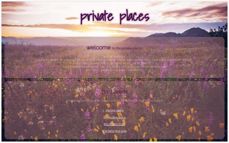 private places ― Perchance Generator