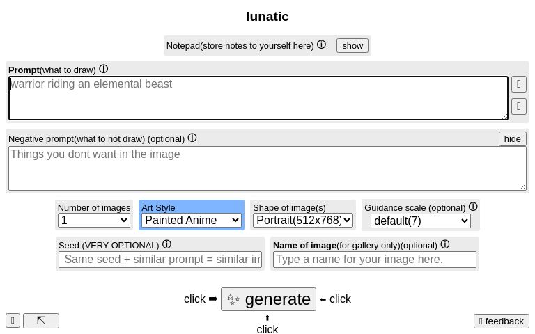 lunatic ― Perchance Generator