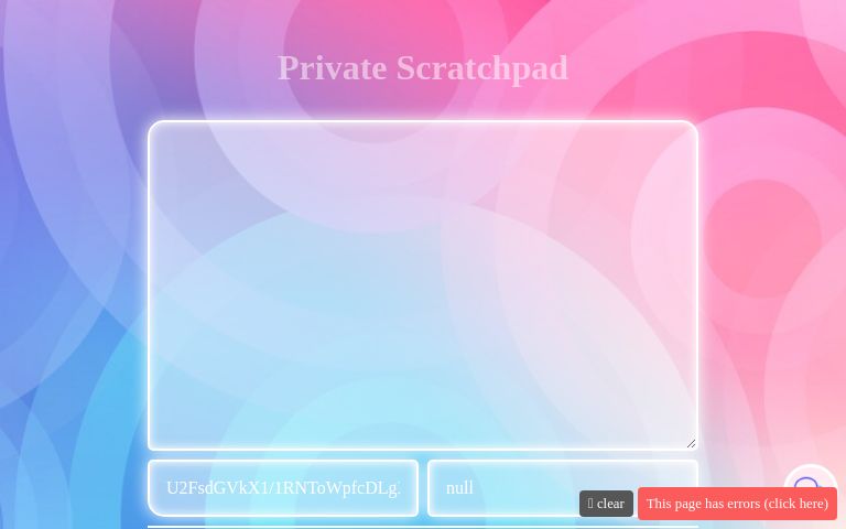 📔 Private Scratchpad ― Perchance Generator