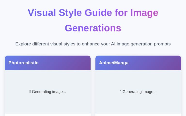 Visual Style Guide for Image Generations