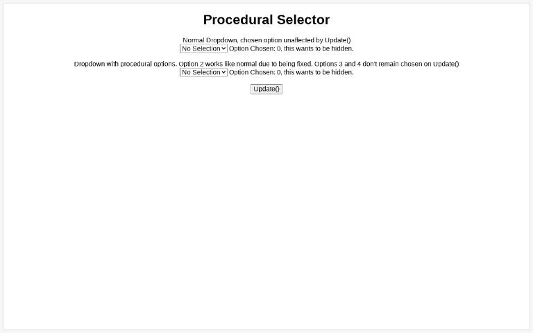 Procedural Selector ― Perchance Generator