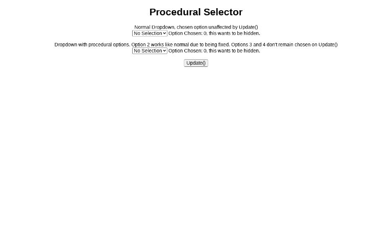 Procedural Selector ― Perchance Generator