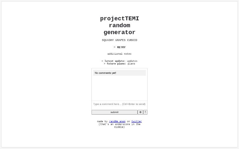 projectTEMI random generator