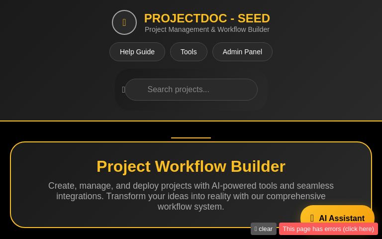 PROJECTDOC - SEED ― Perchance Generator