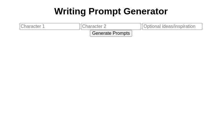 Writing Prompt Generator