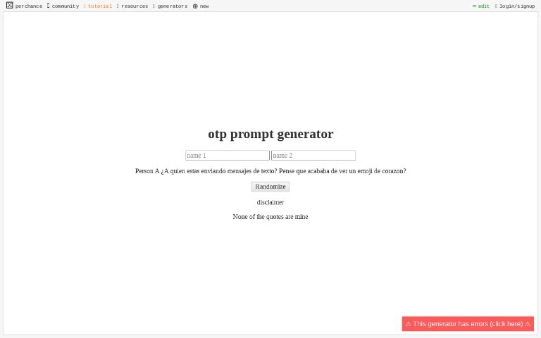 otp prompt generator