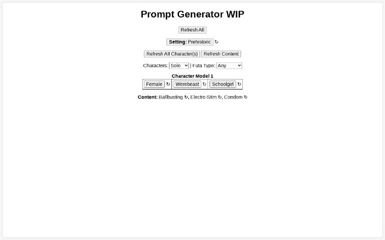 Prompt Generator WIP