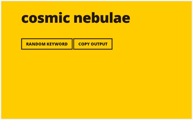 Random Keyword ― Perchance Generator