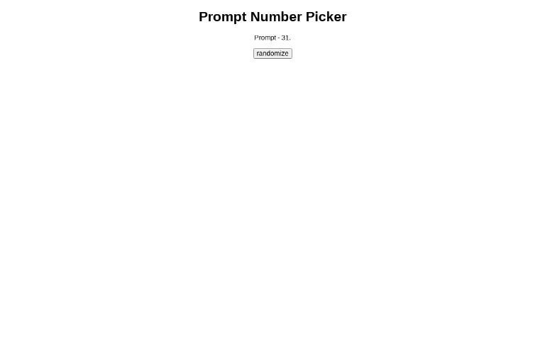 Prompt Number Picker ― Perchance Generator