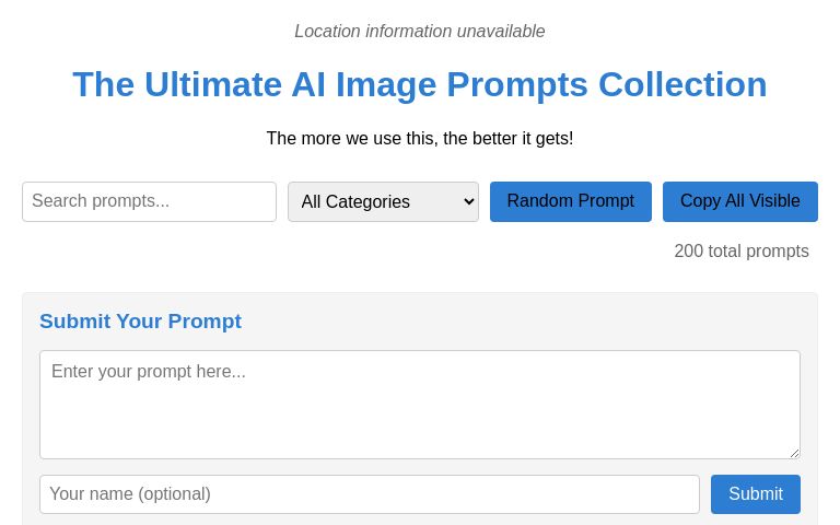 The Ultimate AI Image Prompts Collection ― Perchance Generator