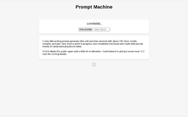Prompt Machine ― Perchance Generator