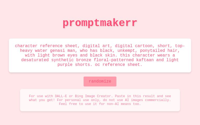 promptmakerr ― Perchance Generator