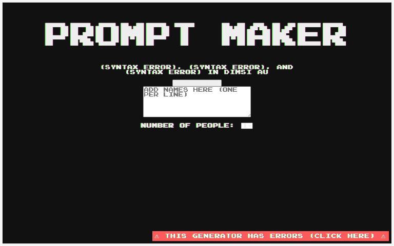 prompt maker ― Perchance Generator