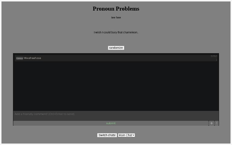 Pronoun Problems ― Perchance Generator