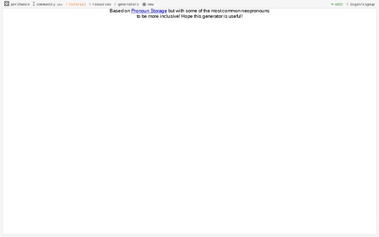 Pronoun Storage V3 ― Perchance Generator
