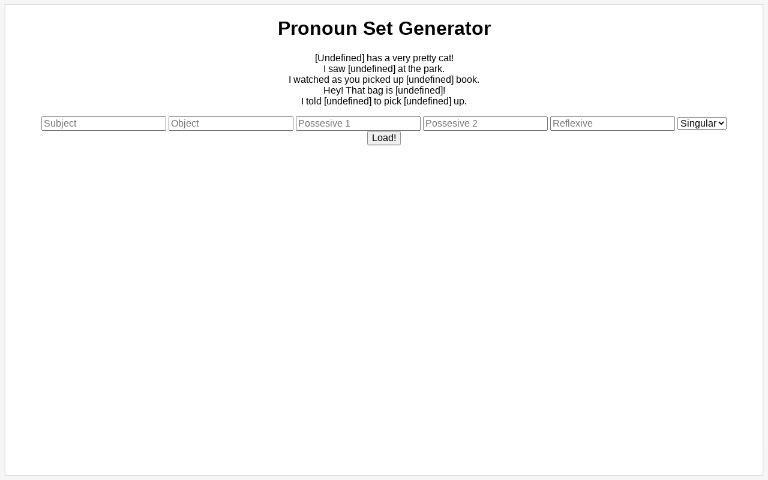 Pronoun Set Generator