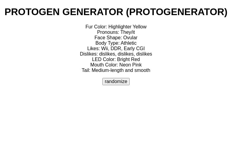 PROTOGEN GENERATOR (PROTOGENERATOR)