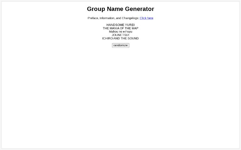 Group Name Generator