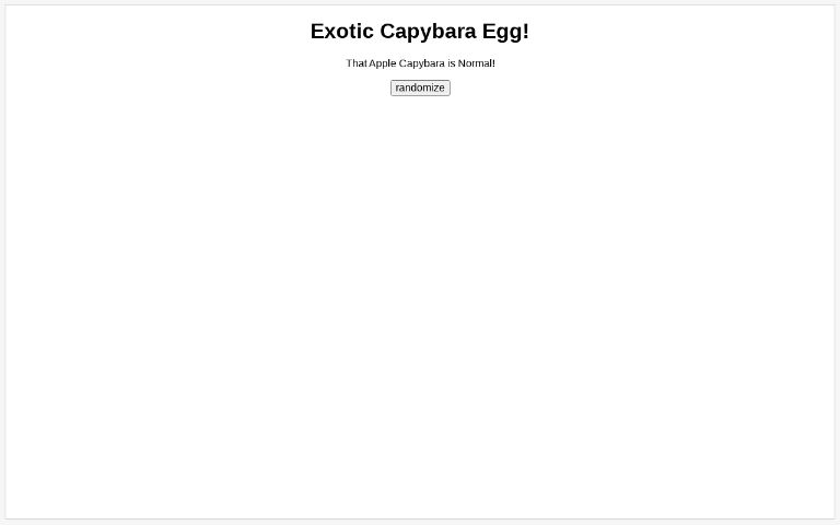 Exotic Capybara Egg! ― Perchance Generator